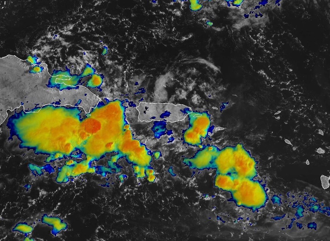 Sectores con 70 y 90% de potencial de lluvia